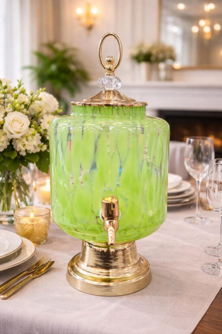 Luxury Glass Beverage Dispenser - Fancy Crockery